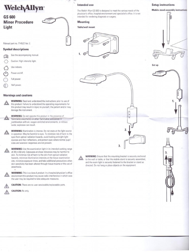 Lámpara Examinación-Manual | PDF