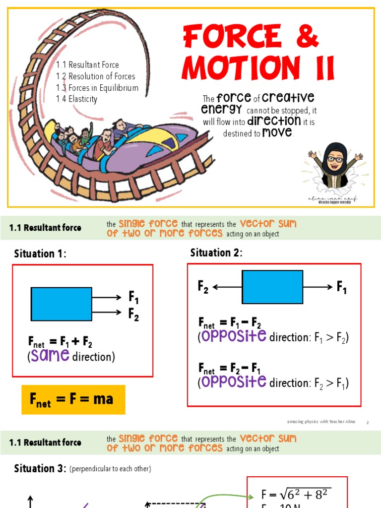 Force & Motion II | PDF | Force | Elasticity (Physics)
