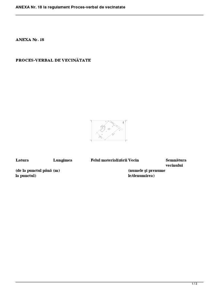 Anexa NR 18 La Regulament | PDF
