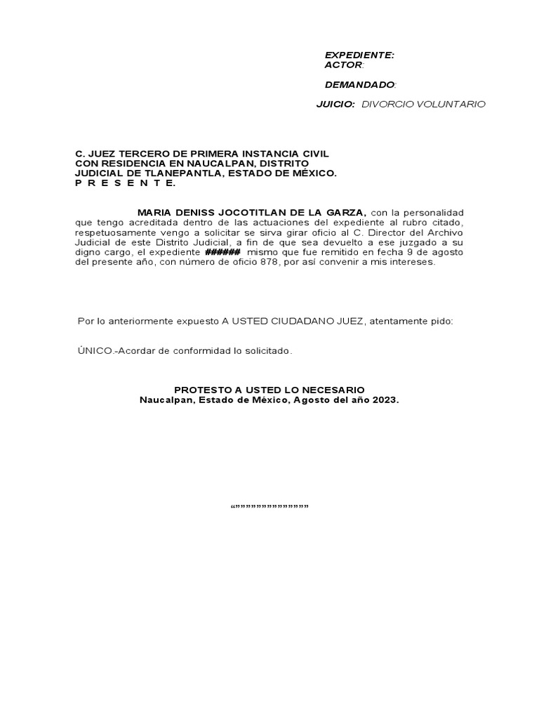 Oficio para Archivo | PDF