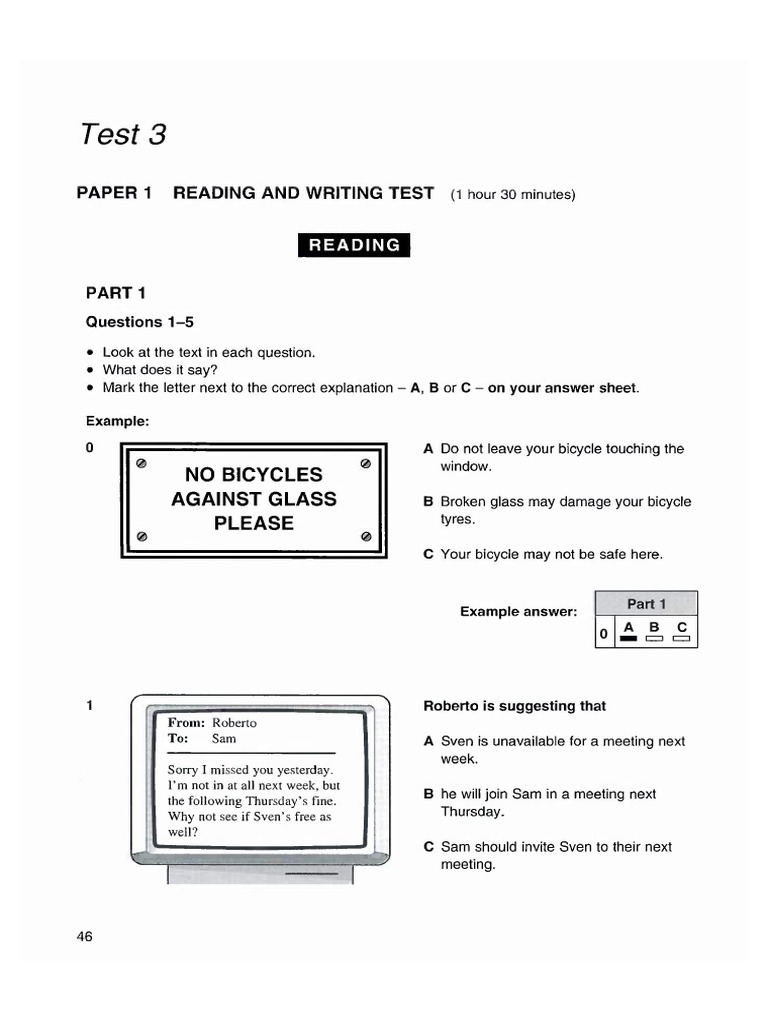 Pet 3. Test 3 | PDF