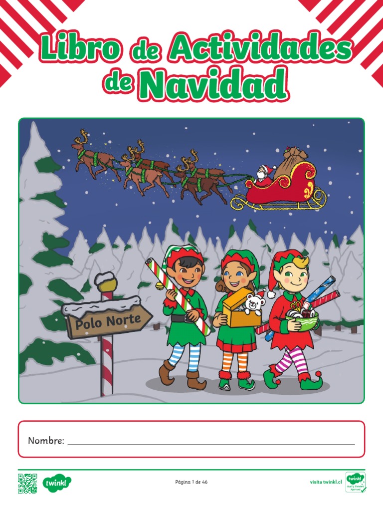 Libro de actividades navideñas | PDF | Rojo | Amarillo