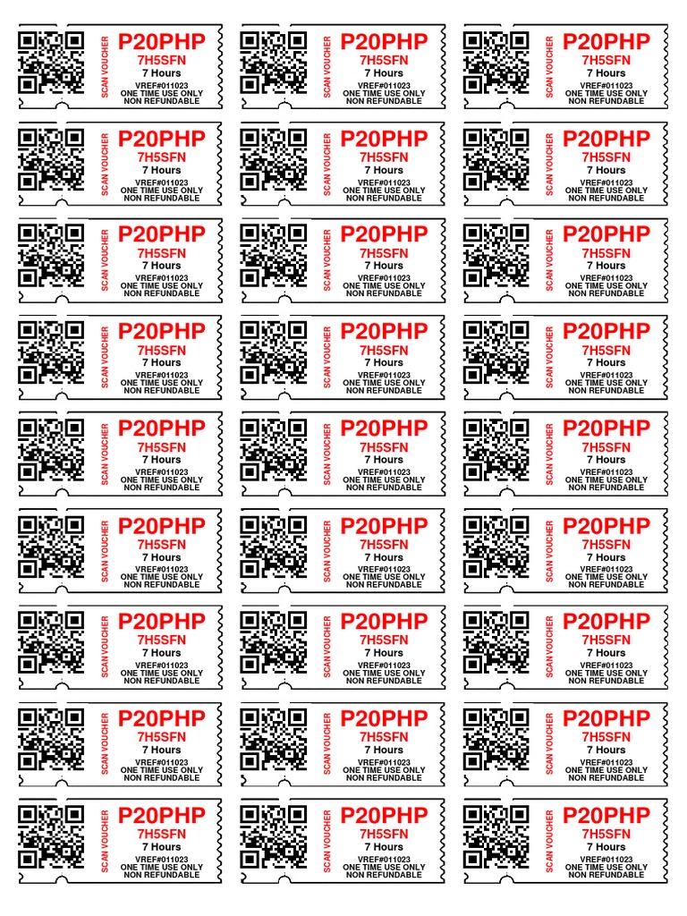 One-Time Use Scan Voucher Details | PDF | Home & Garden