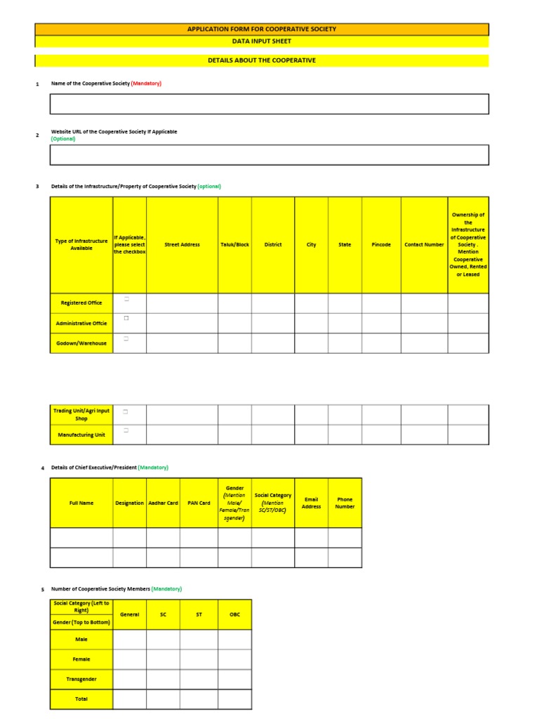 Cooperative Society Loan Application Form | PDF | Cooperative | Revenue