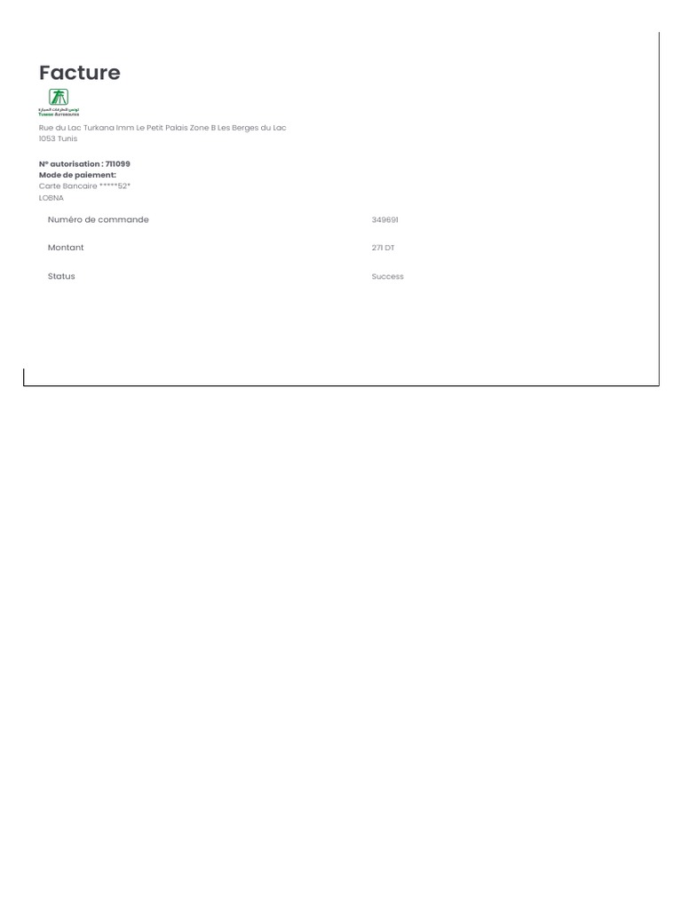 Espace Client - Tunisie Autoroutes | PDF