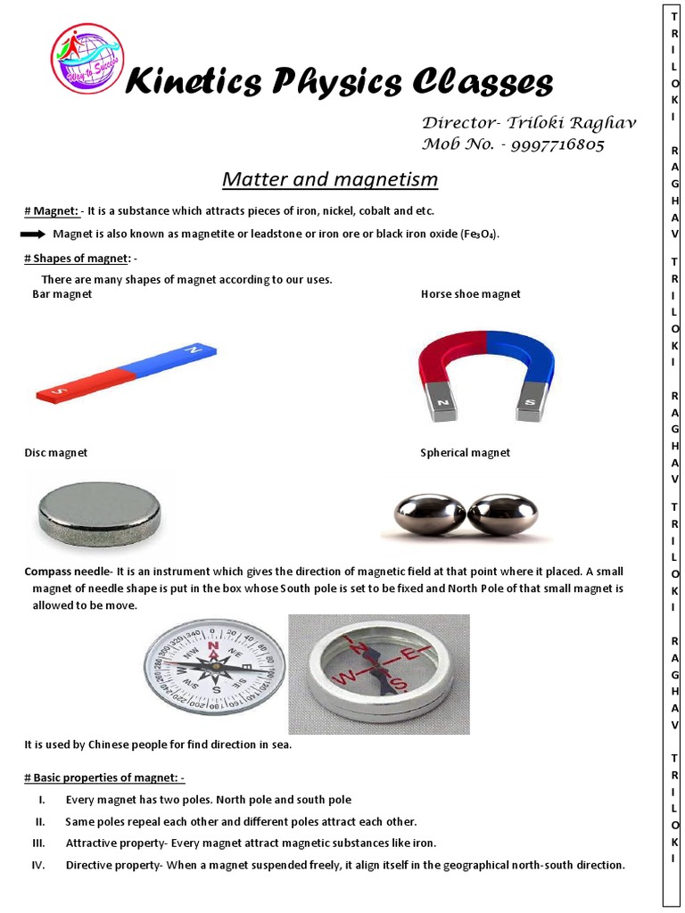 Matter and Magnetism | PDF | Magnetic Field | Magnet
