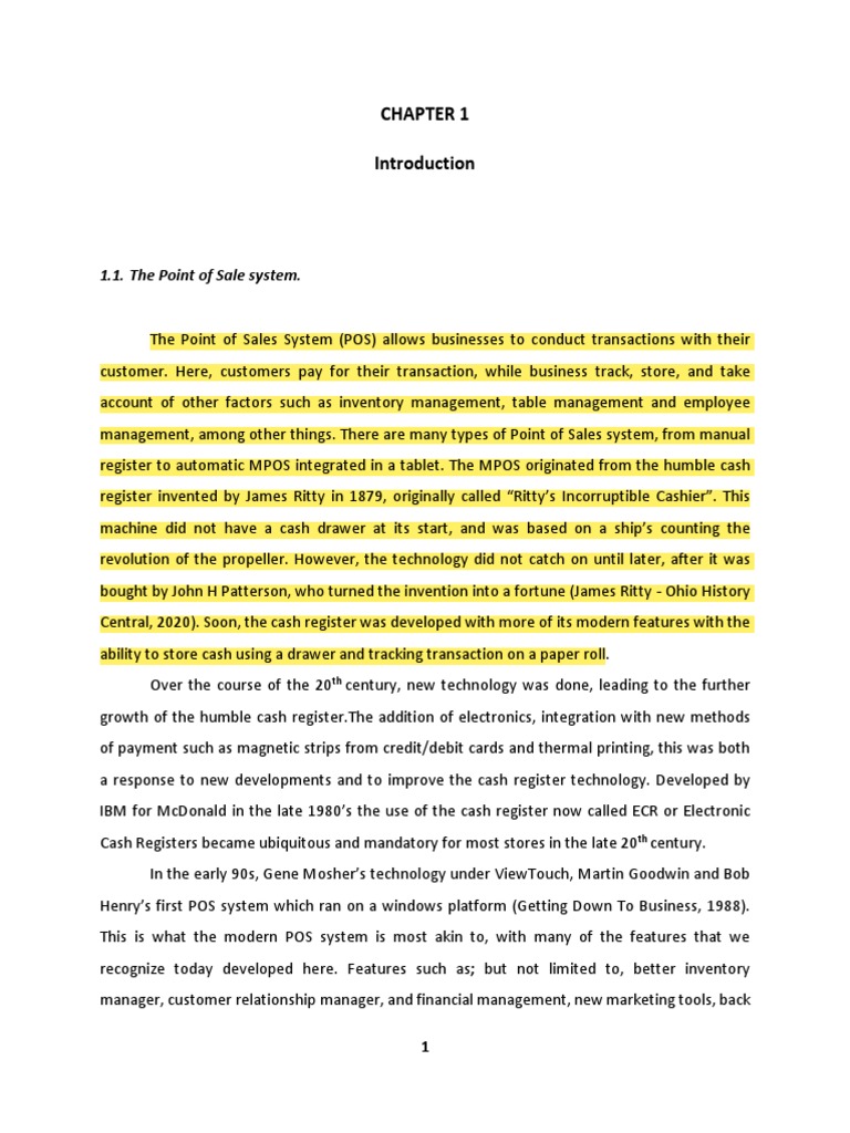 Chapter 1 | PDF | Point Of Sale | Computing