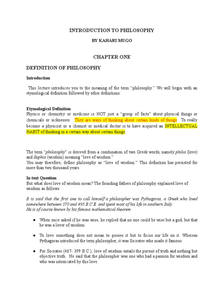 Philosophy Notes Pdf Reason Knowledge