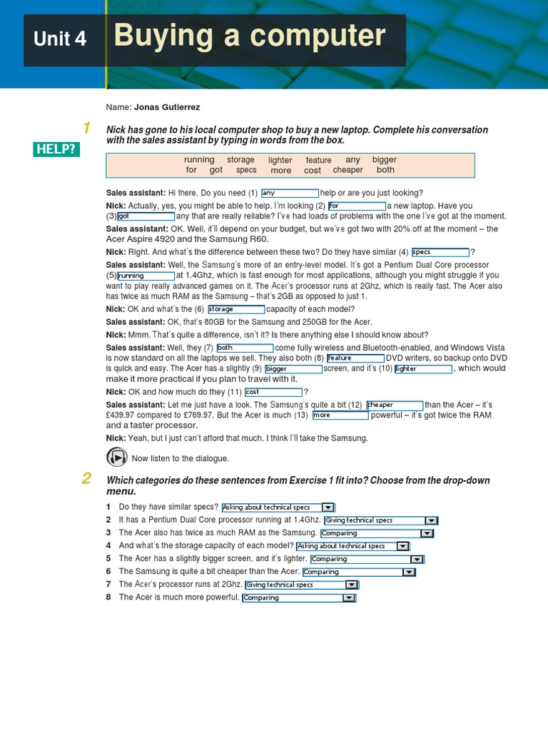 Unit4 Workbook Pdf Laptop Computer Science 