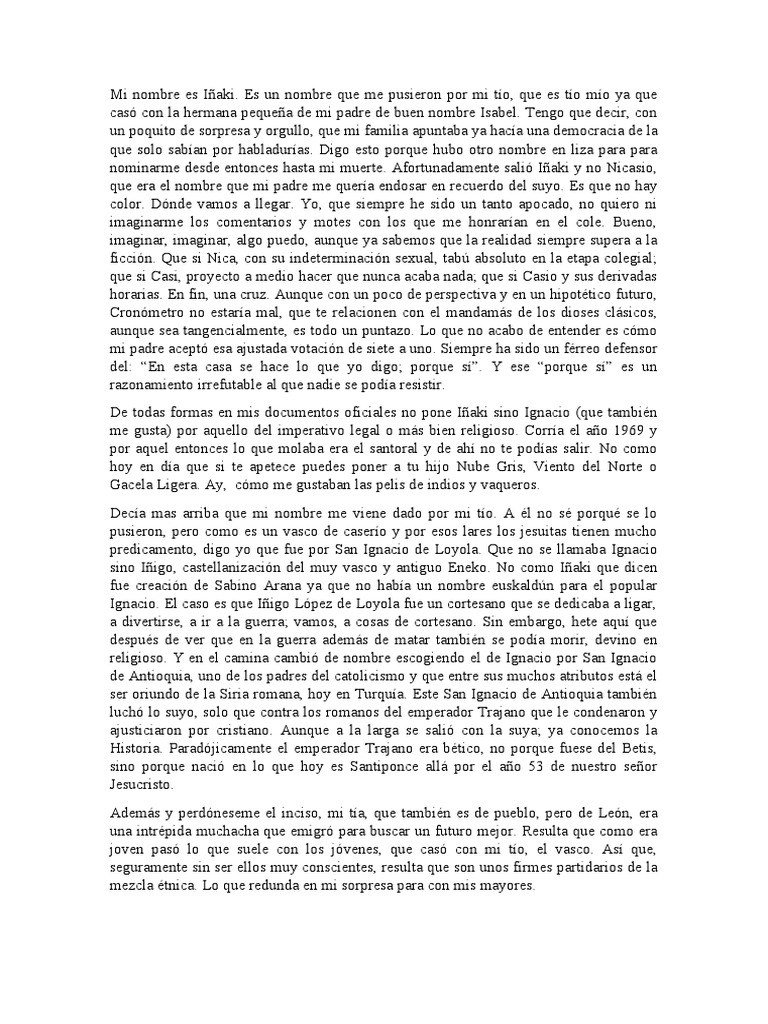 La historia detrás de mi nombre: cómo mi familia eligió llamarme Iñaki ...