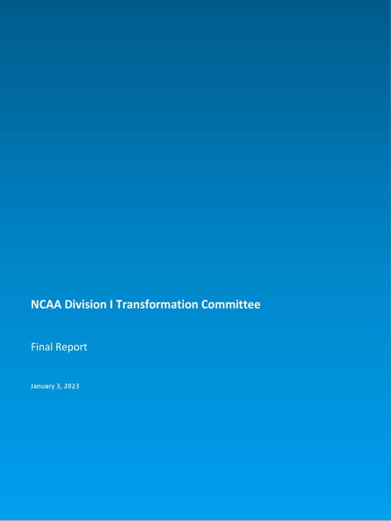 NCAA Division I Mission and Transformation | PDF | National Collegiate ...