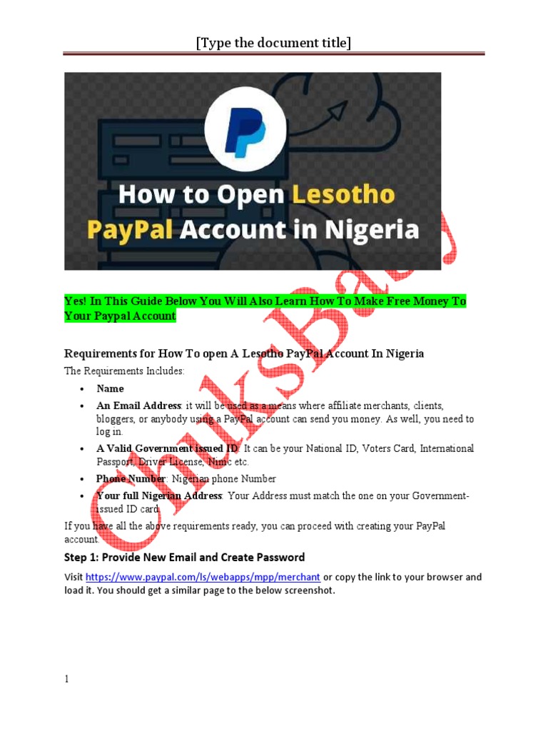 How To Open Paypal and Make Money | Download Free PDF | Pay Pal | Debit ...