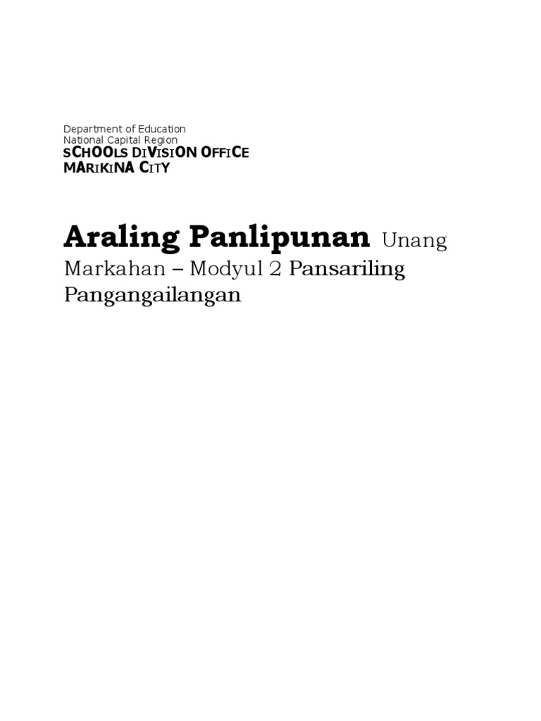 Ap1 Q1 Module-2 | PDF