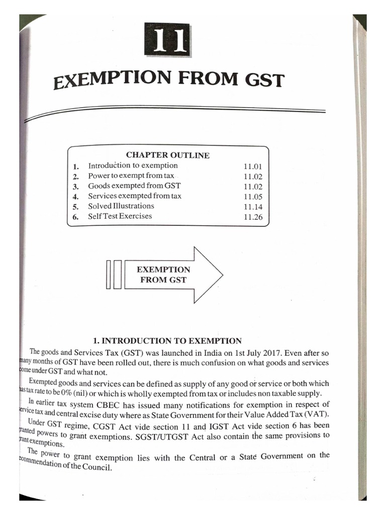 GST - Exemption From GST | PDF