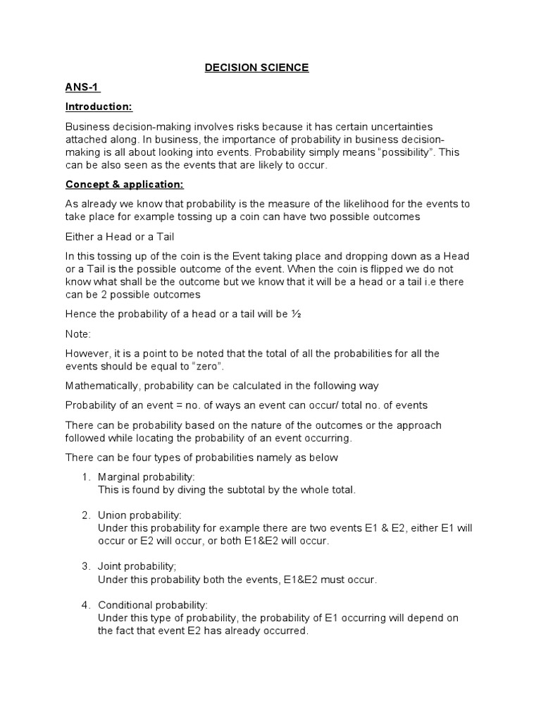 Decision Science Assignment | Download Free PDF | Regression Analysis | Linear Regression