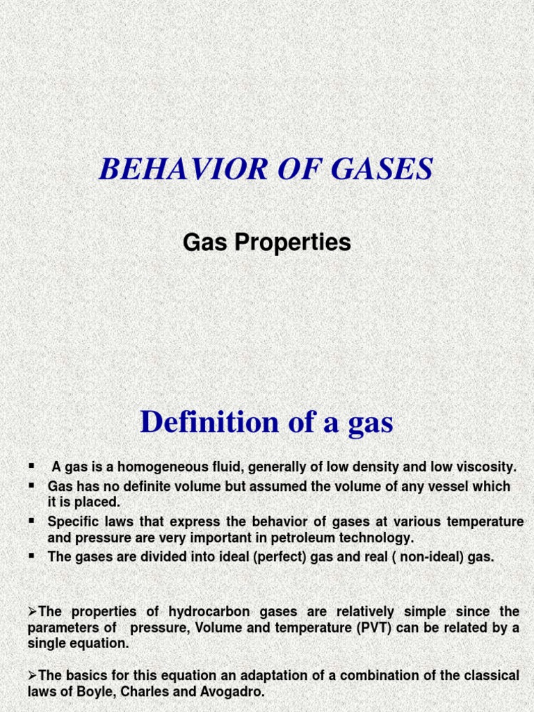 Behaviour of Gases | PDF | Gases | Pressure