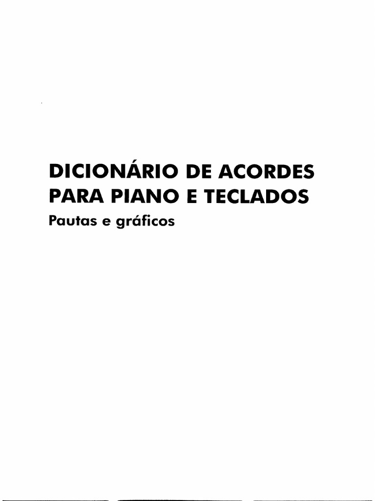 Dicionário de Acordes para Piano e Teclado | PDF