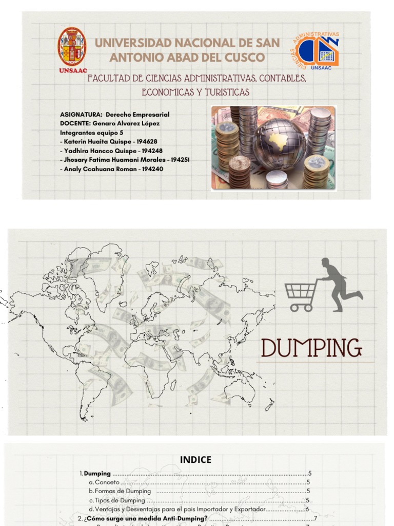 DUMPING | PDF | Dumping (política de precios) | Monopolio