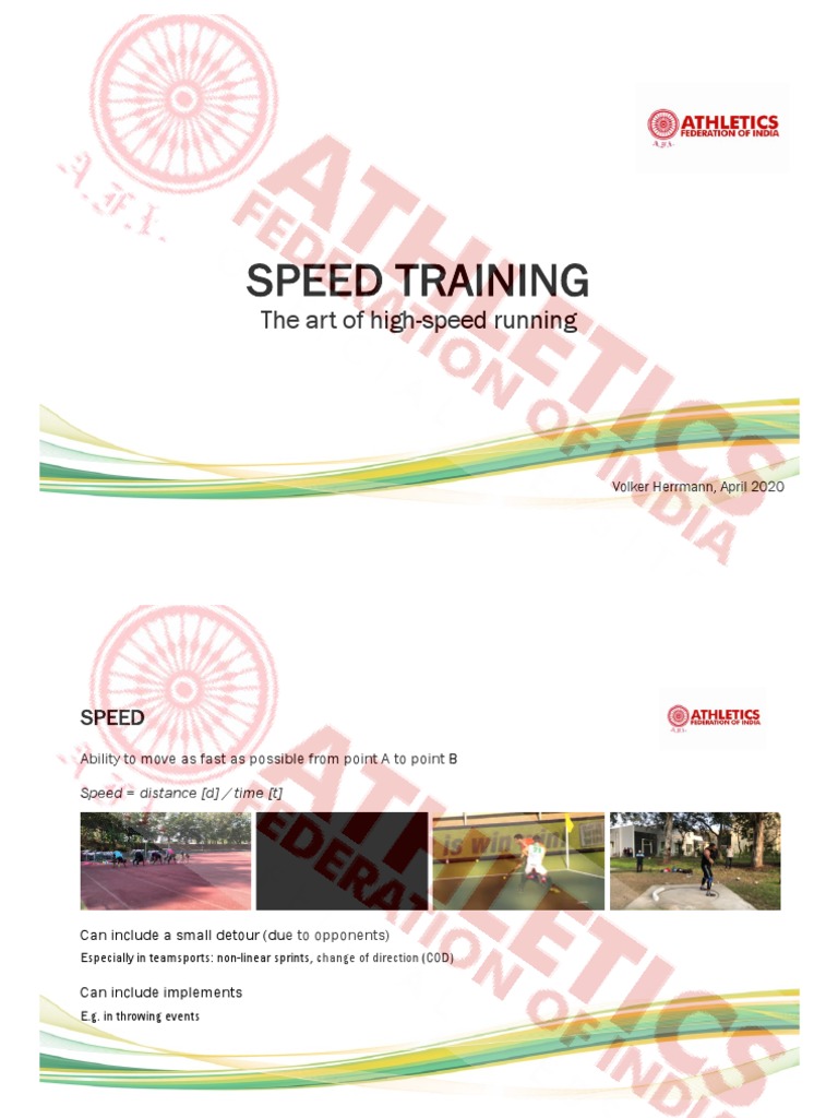 SAI AFI Online Coaching Course Basic Speed Training | PDF | Force ...