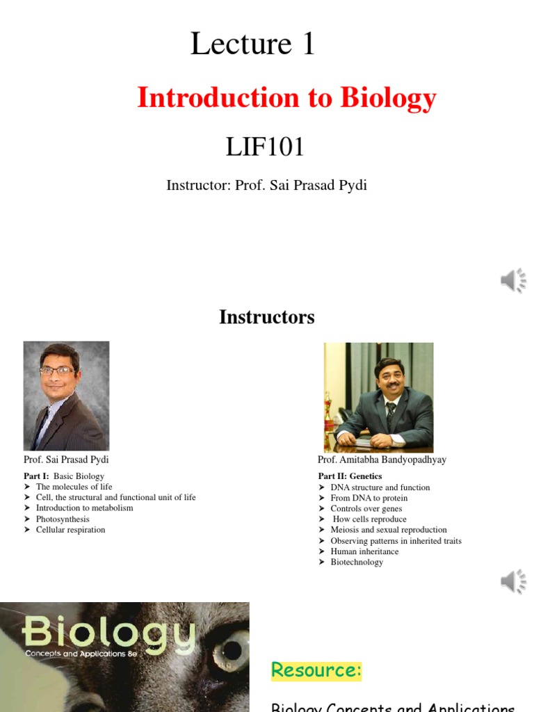 Lecture 1 LIF101 2022-Introduction and Life Chemical Basis | Download ...