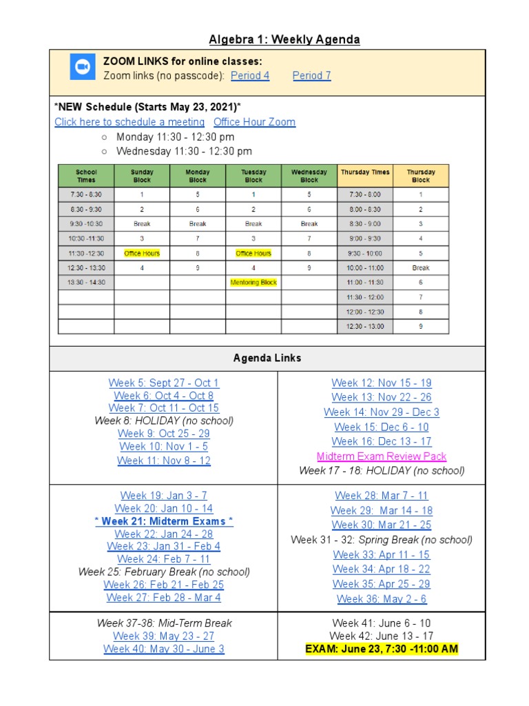 Algebra 1 Agenda - Ms. Soo | Download Free PDF | Equations | Mathematics