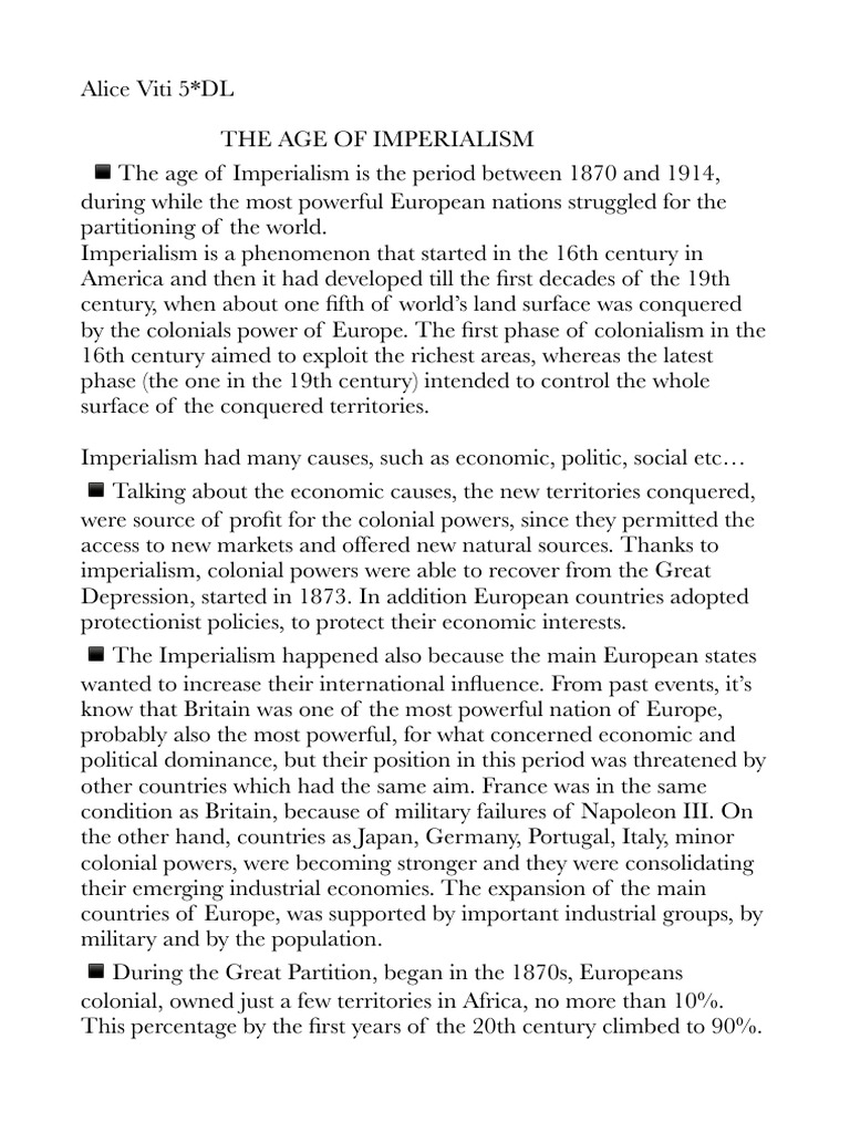 The Age of Imperialism | PDF | Imperialism | Colonialism