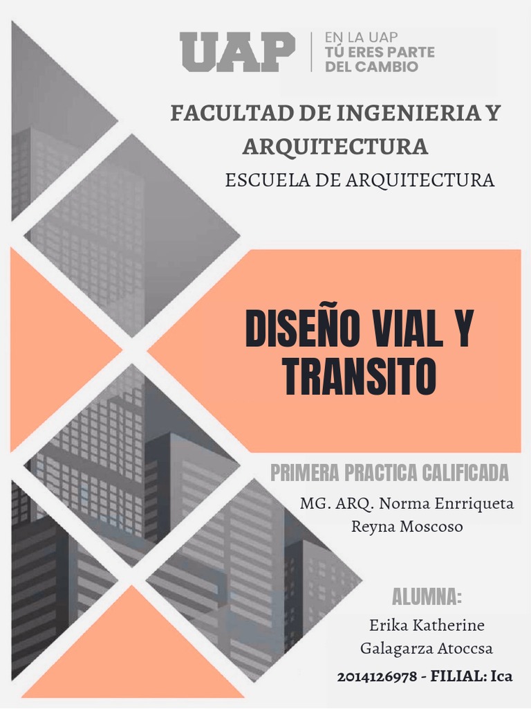 Practica Diseño Vial Y Transito Pdf Calle La Congestión Del Tráfico