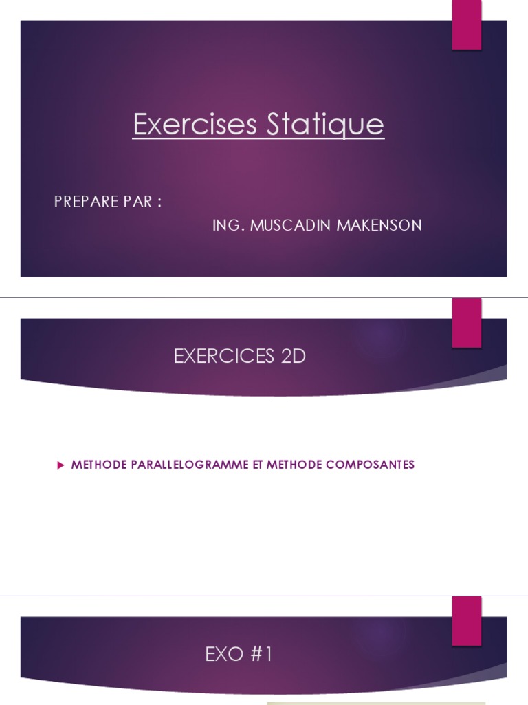 Exercices Statique | Download Free PDF | Poids | Masse
