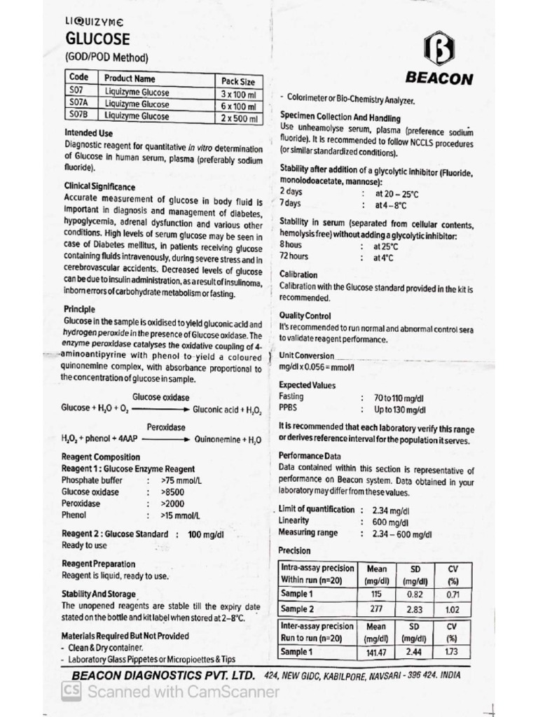 Clinical Chemistry Package Inserts | PDF
