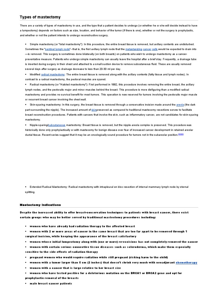Case Study Mastectomy | PDF | Breast Cancer | Mammography