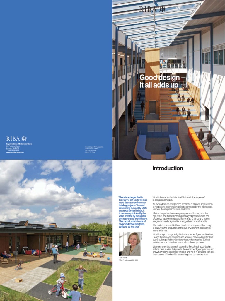 RIBA Good Design It All Adds Up Penoyre and Prasad | PDF | Architect ...