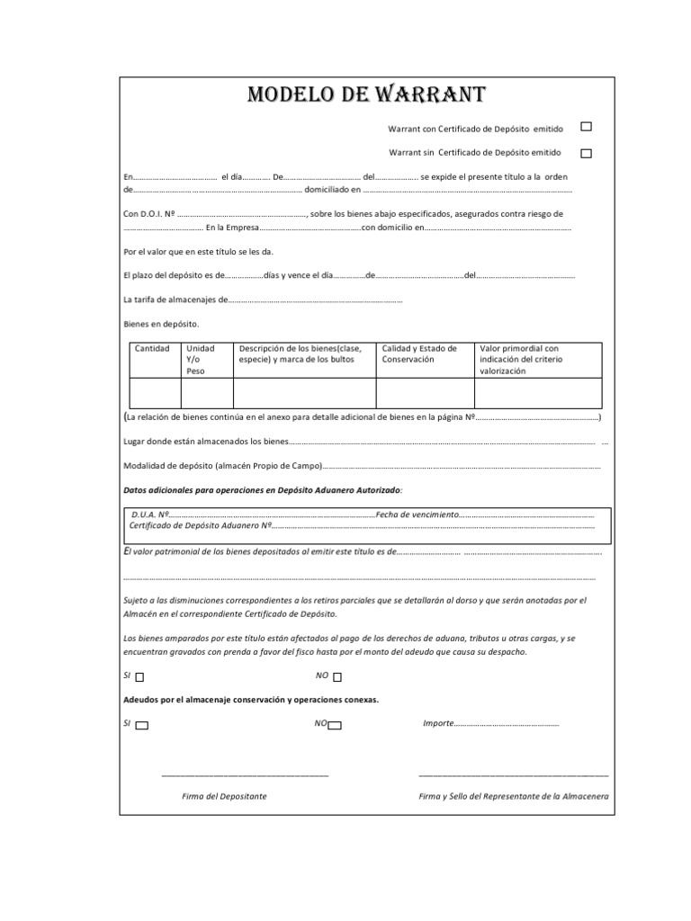 Modelo de Warrant | PDF | Economias | Business