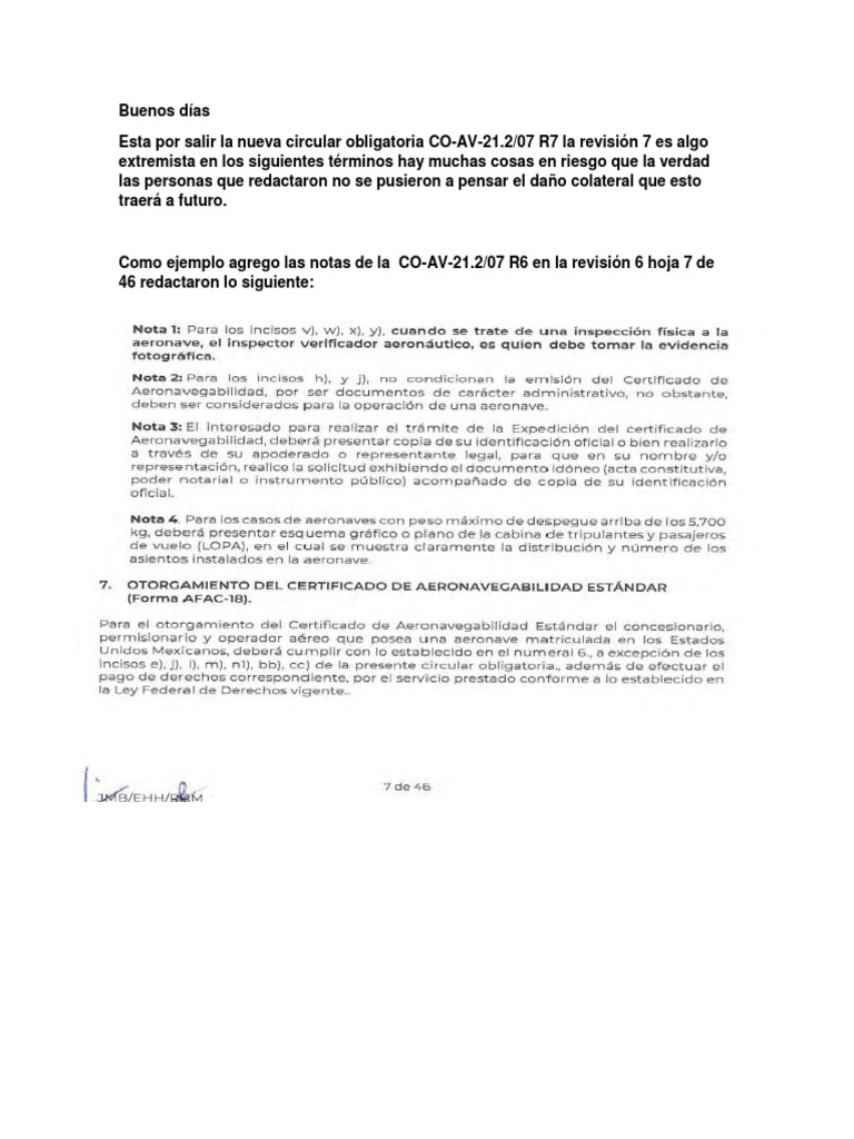 Circular CO AV 21 2 07 R7 | PDF | Transporte | Aeronave