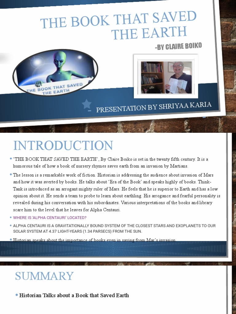 The Book That Saved The Earth | PDF