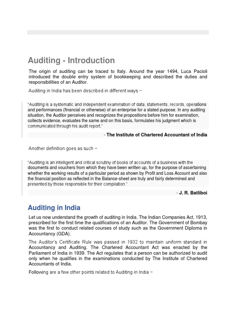 Auditing Notes | PDF | Audit | Financial Audit