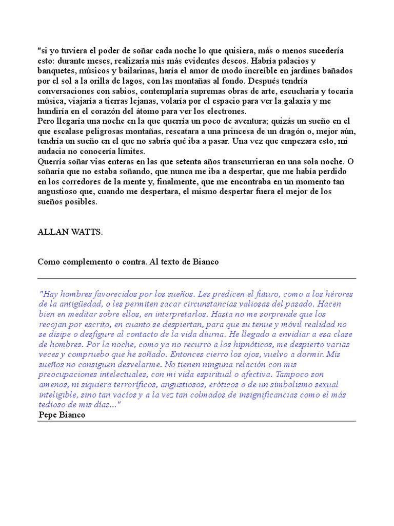 Allan Watts y Pepe Bianco | PDF | Poesía
