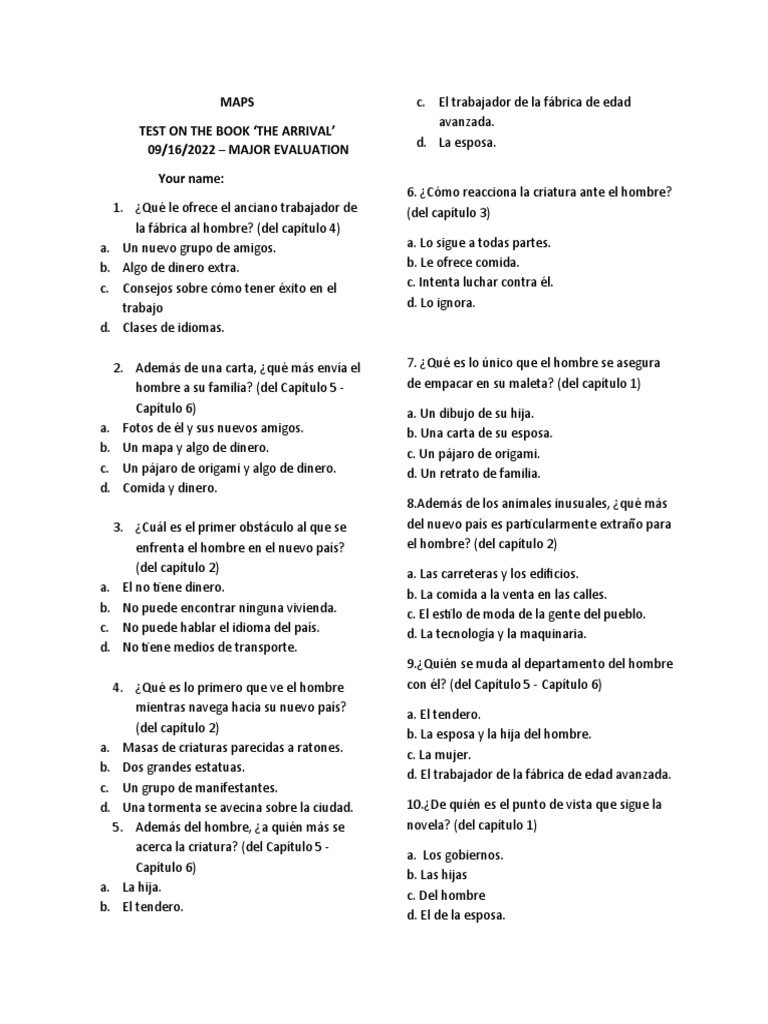 Resumen de 'The Arrival | PDF