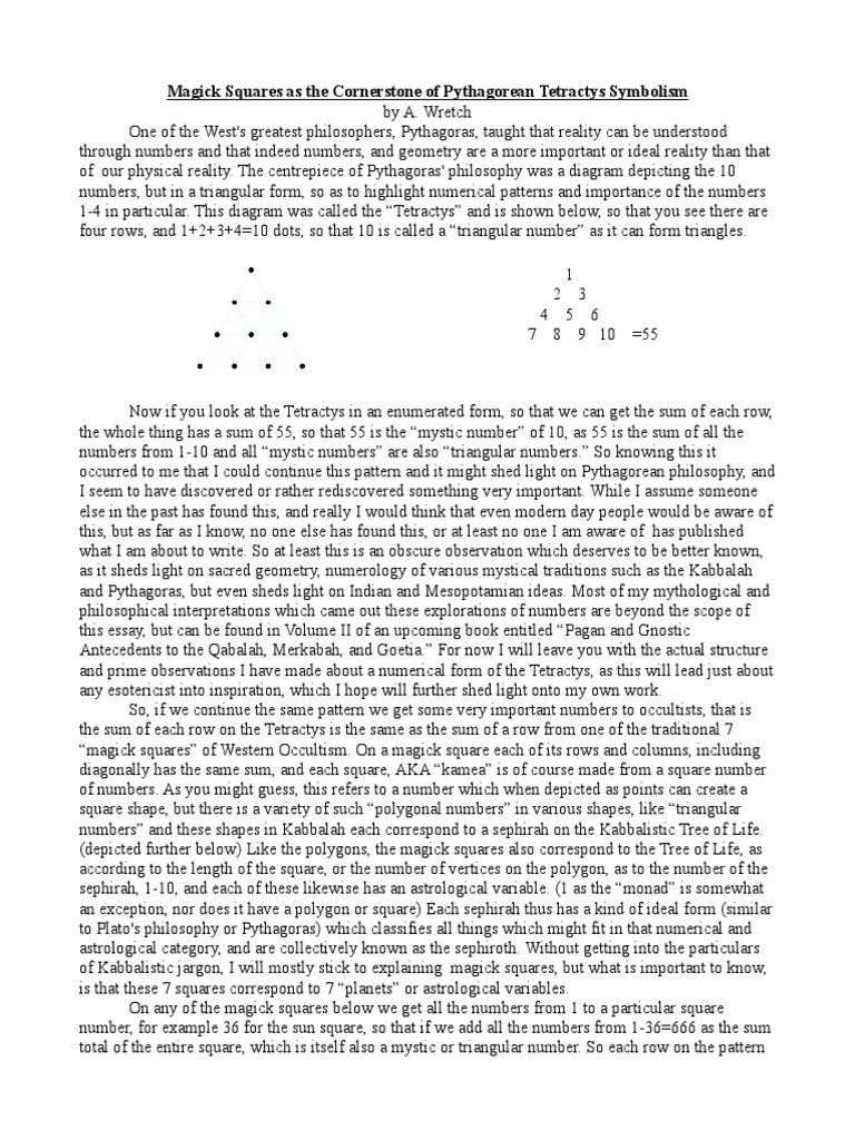 Magick Squares As The Cornerstone of Pyt | PDF | Devi