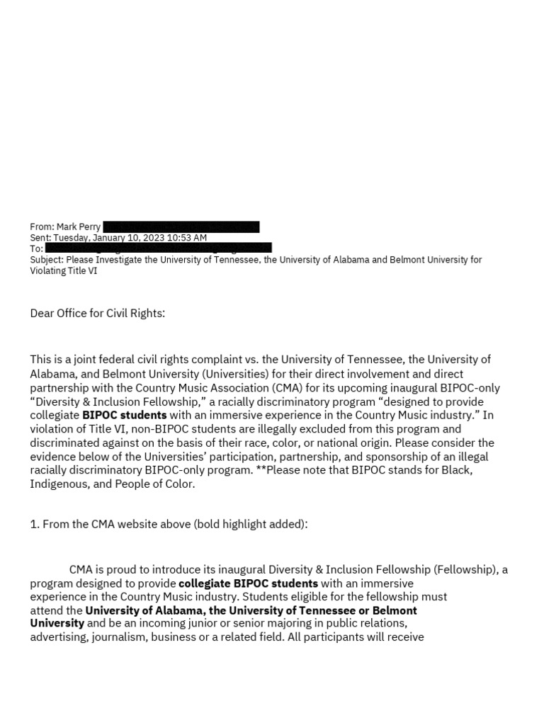 Mark Perry OCR Complaint CMA-2 | PDF