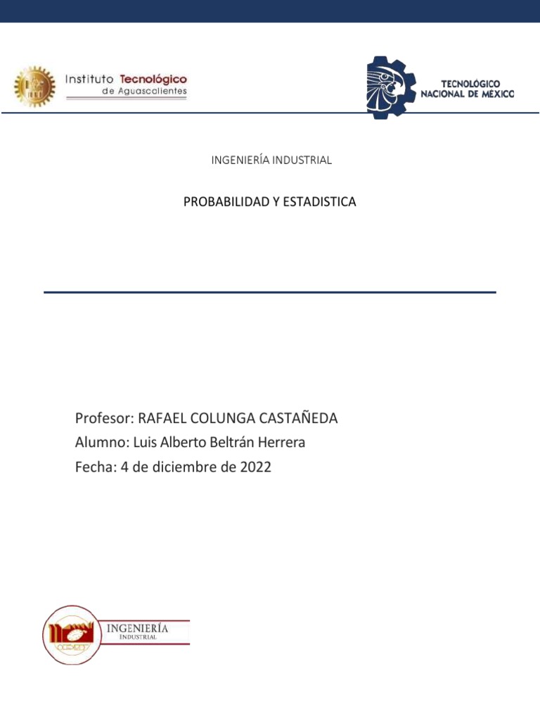 Probabilidad y Estadistica Act 1T5 | PDF | Probabilidad | Distribución de probabilidad