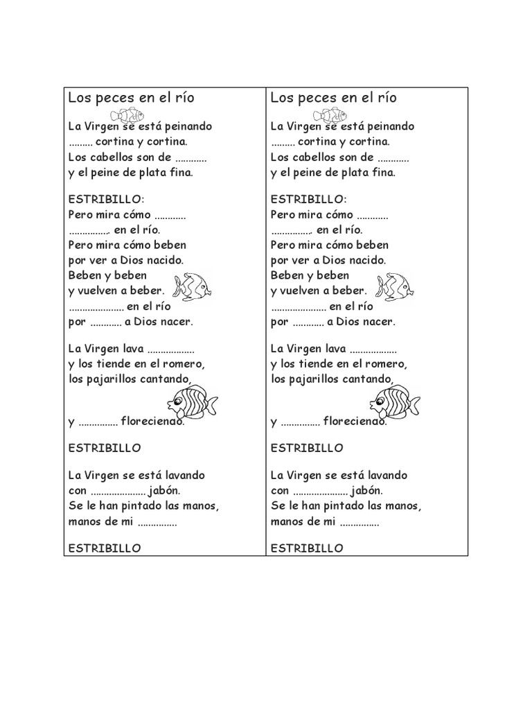 Los Peces en El Río - Villancico | PDF