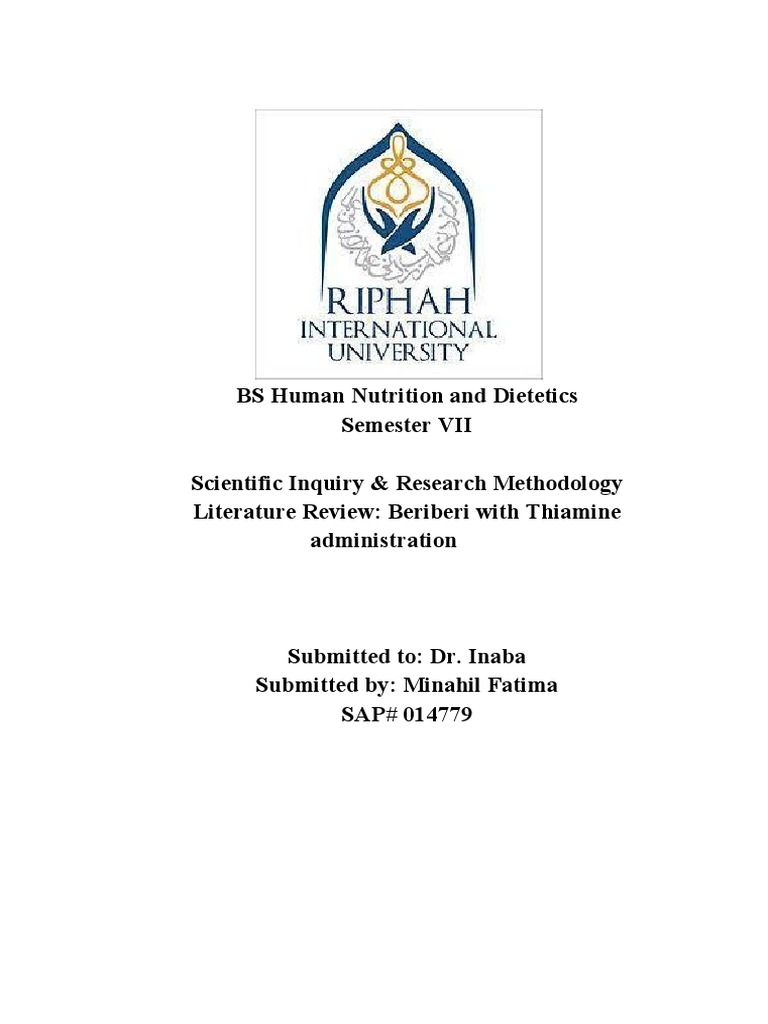 Beriberi and Thiamine Deficiency Insights | PDF | Clinical Medicine ...