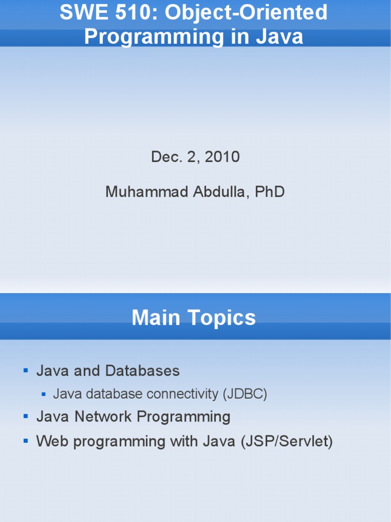 Java Jdbc Net Web Gui Pdf Databases Network Socket