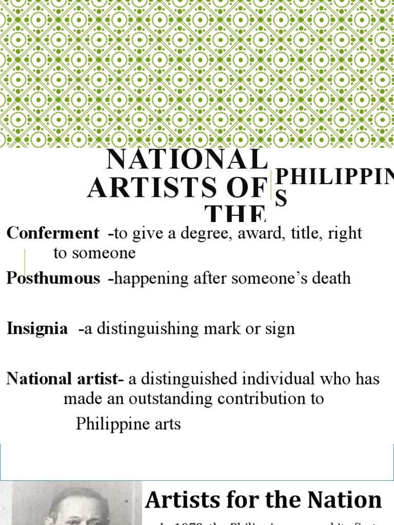 National Artist Award Guide | PDF | Philippines
