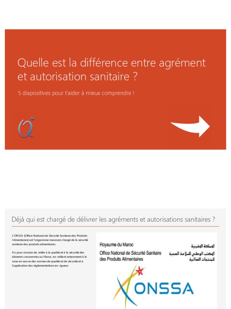 Différence Entre Agrément Et Autorisation Sanitaire | PDF