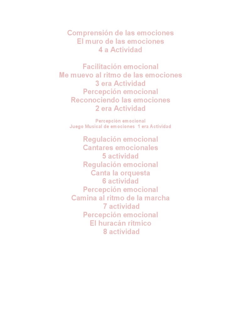Muro de las emociones para niños | PDF