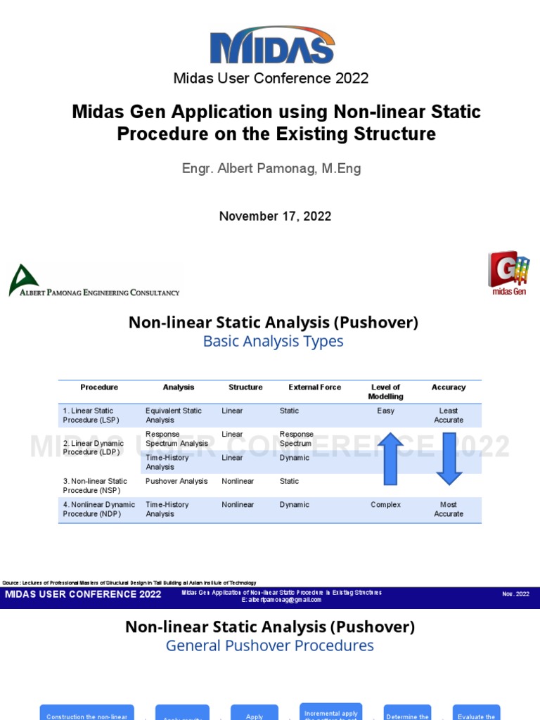 Midas Application of Non-Linear Static Procedure of Existing Structure | Download Free PDF ...