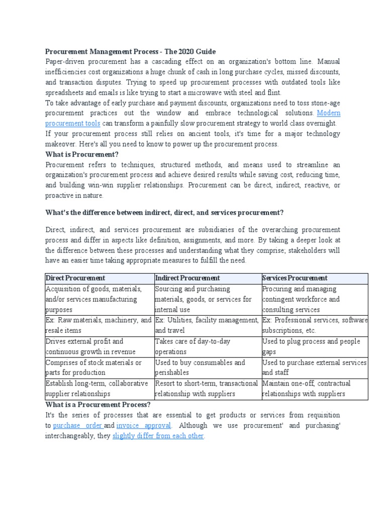 Procurement | PDF | Procurement | Supply Chain