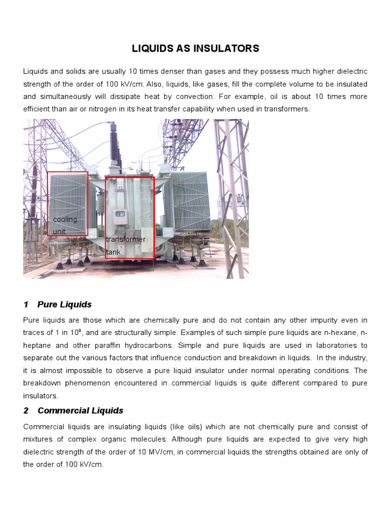 Liquid Insulators and Their Applications | PDF | Electrical Breakdown ...