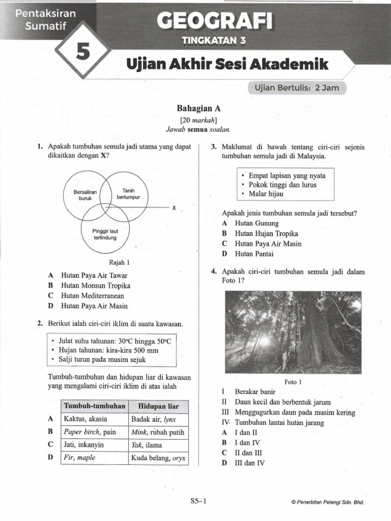 Uasa Set 5 Form 3 | PDF